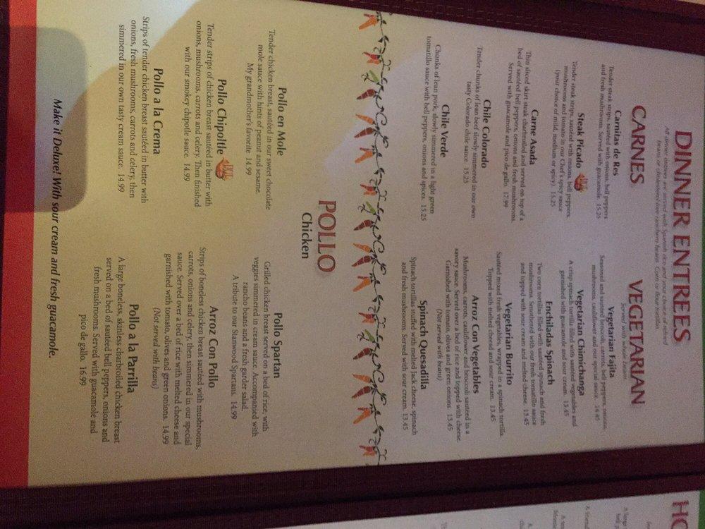 Menu at Amigo Family Mexican Restaurant, Stanwood