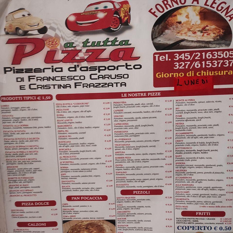 Menu da Nonna Maria pizzeria, Noto