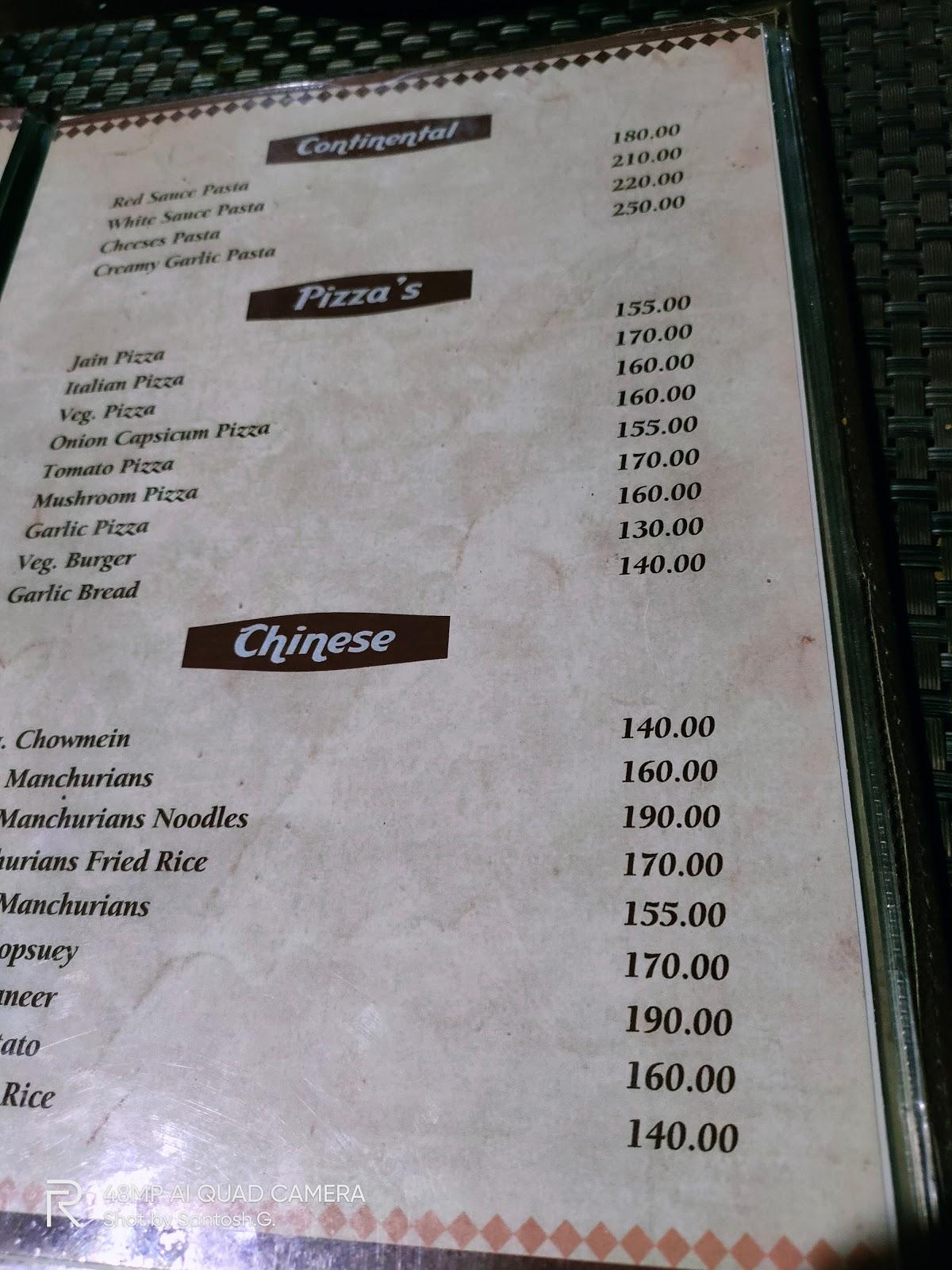 Menu at Thakur Ji Restaurant, Jaisalmer