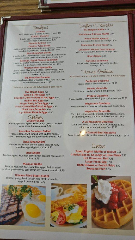 Menu at Adel's Restaurant, Eureka
