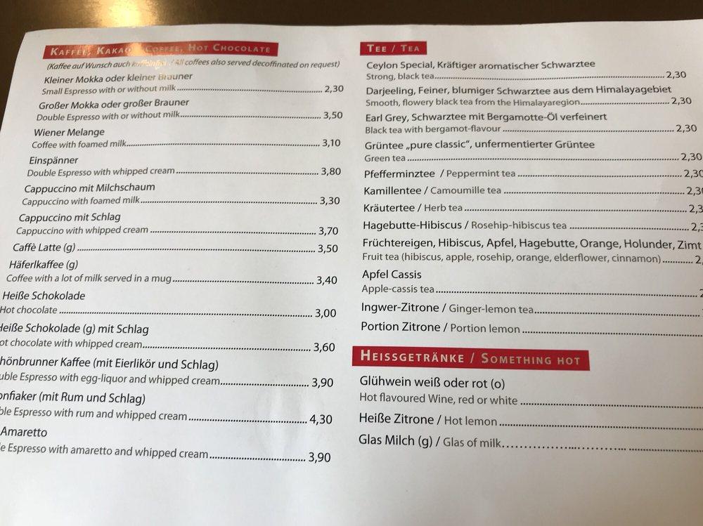 Speisekarte von Café Raimann cafe, Wien, Schönbrunner Str. 285