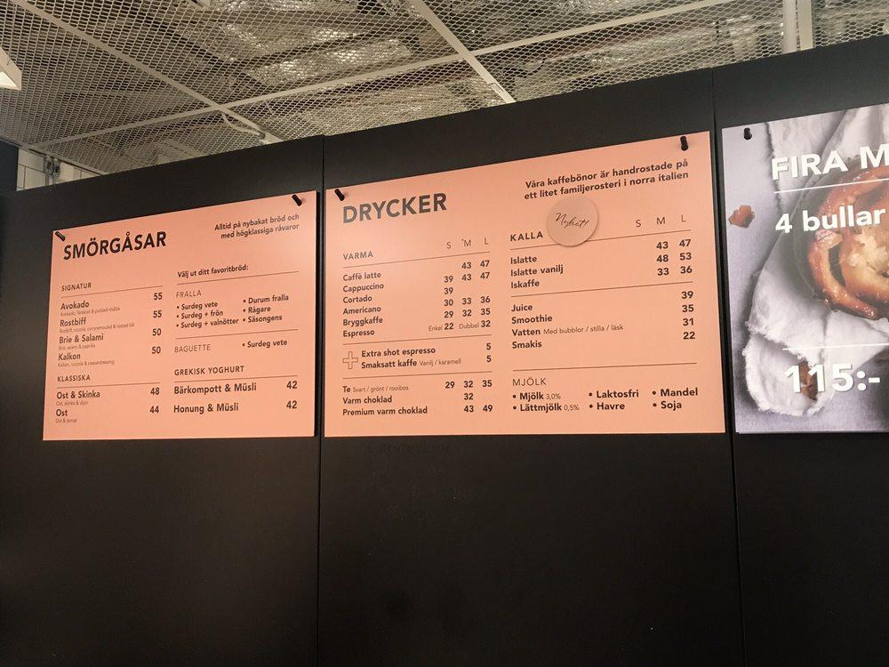 Menu at Gateau, Stockholm, Hötorgshallen