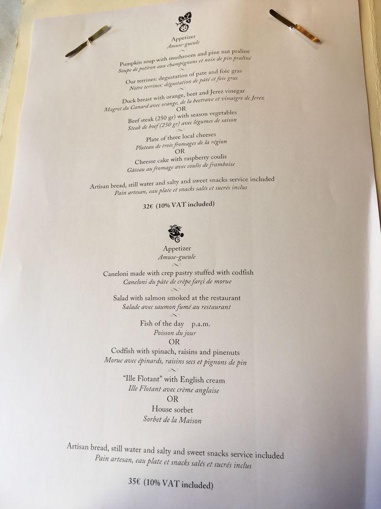 Carta de Restaurant Pont Vell, Besalú