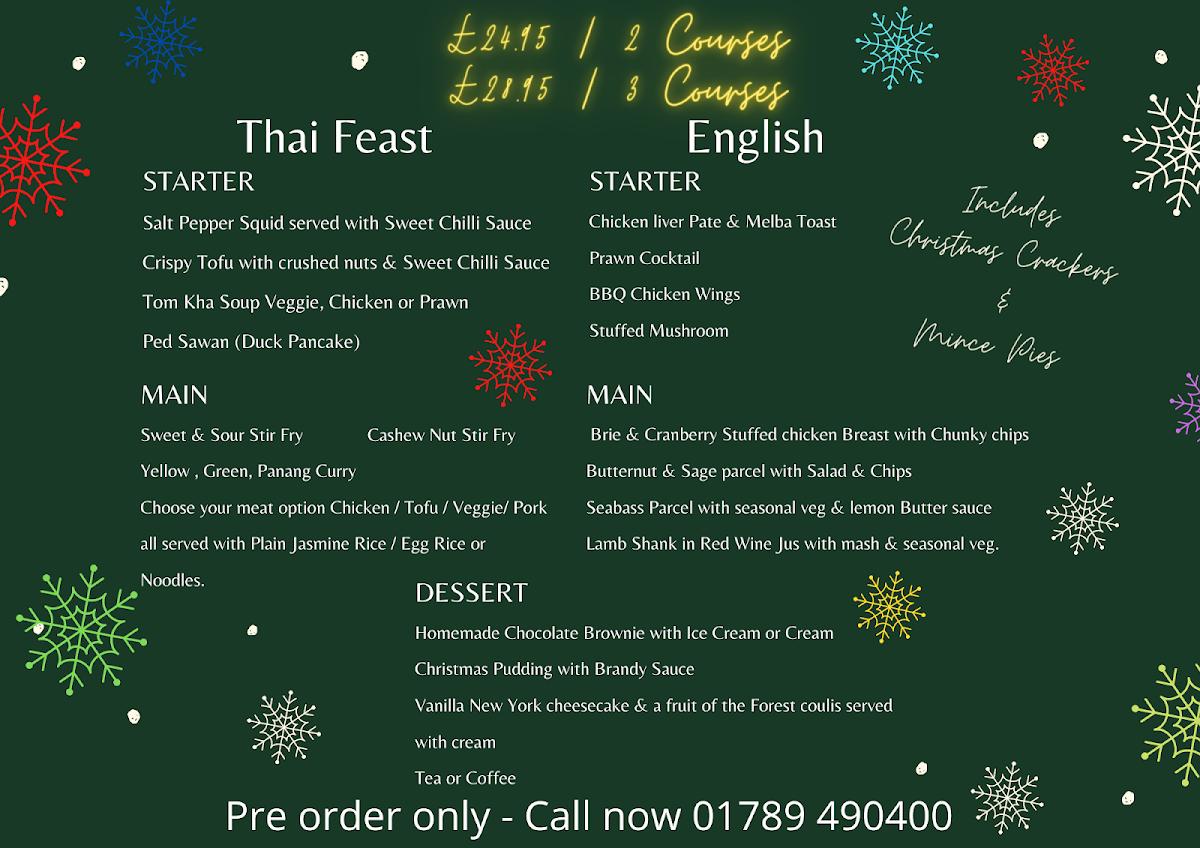 Menu at Three Horseshoes Wixford restaurant, Alcester, Road
