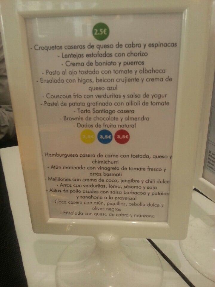 Menu at Kata Restaurant, Barcelona