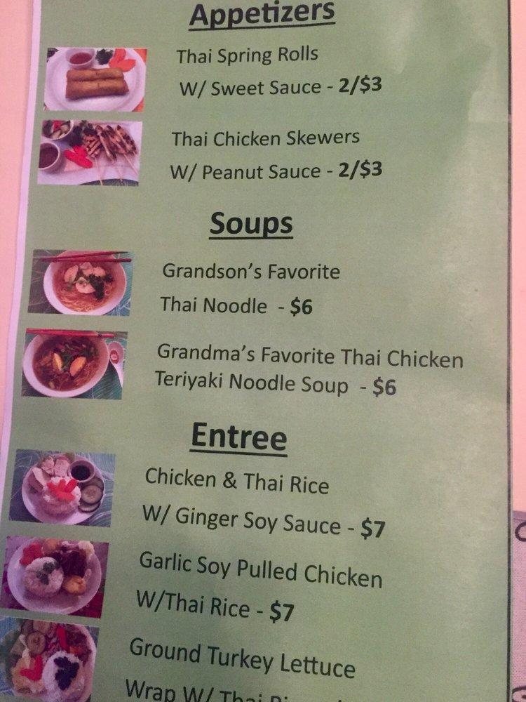 Menu at Grandma Wan Thai Mix Kitchen restaurant, Bradenton