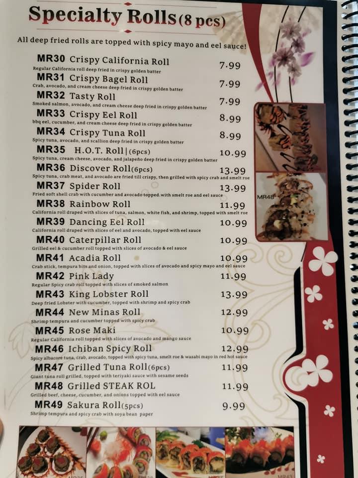 Menu at Sushi Fang restaurant, New Minas