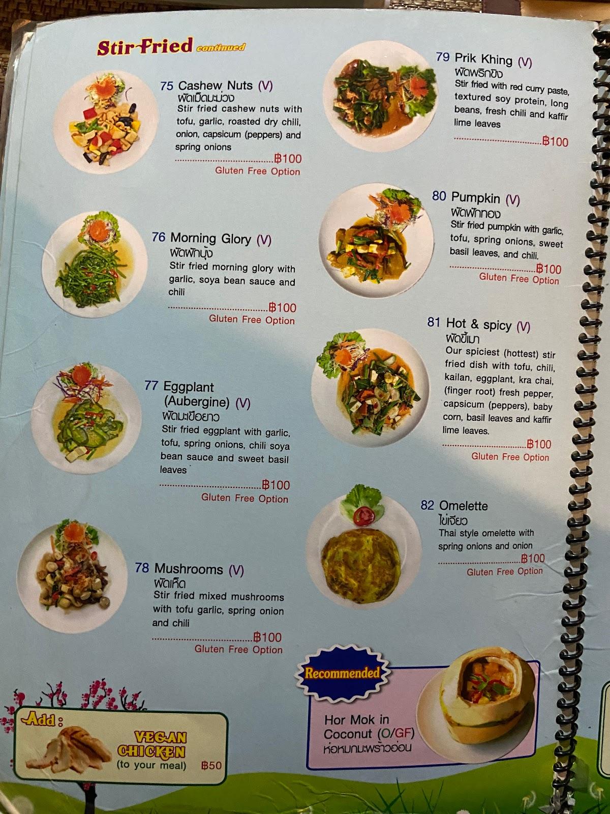 Menu at Taste From Heaven restaurant, Ko Pha-ngan, 53 2