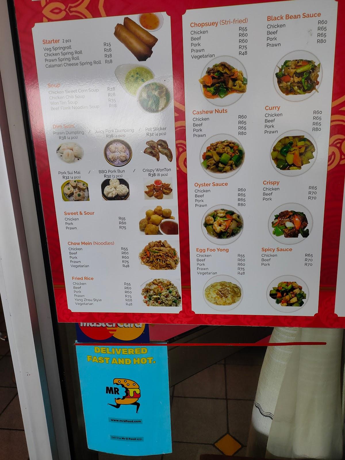 Menu at Win Win Chinese Take Away restaurant, Cape Town