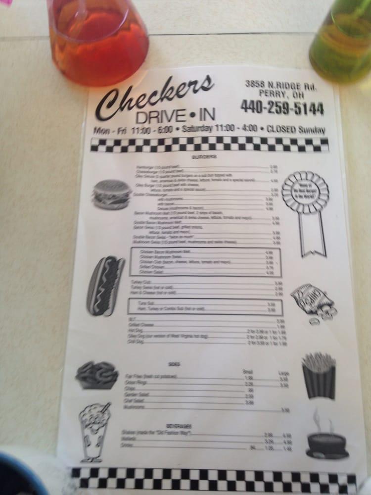 Menu at Checkers Drive-In Home of the best burger in the world fast ...