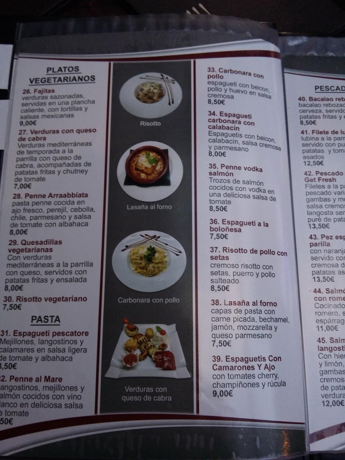 Menu at Delicious international kitchen restaurant, Torrevieja