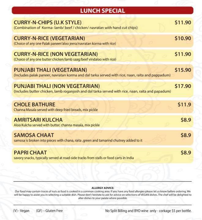 Menu at Jai Ho Indian Gourmet Baldivis restaurant, Baldivis