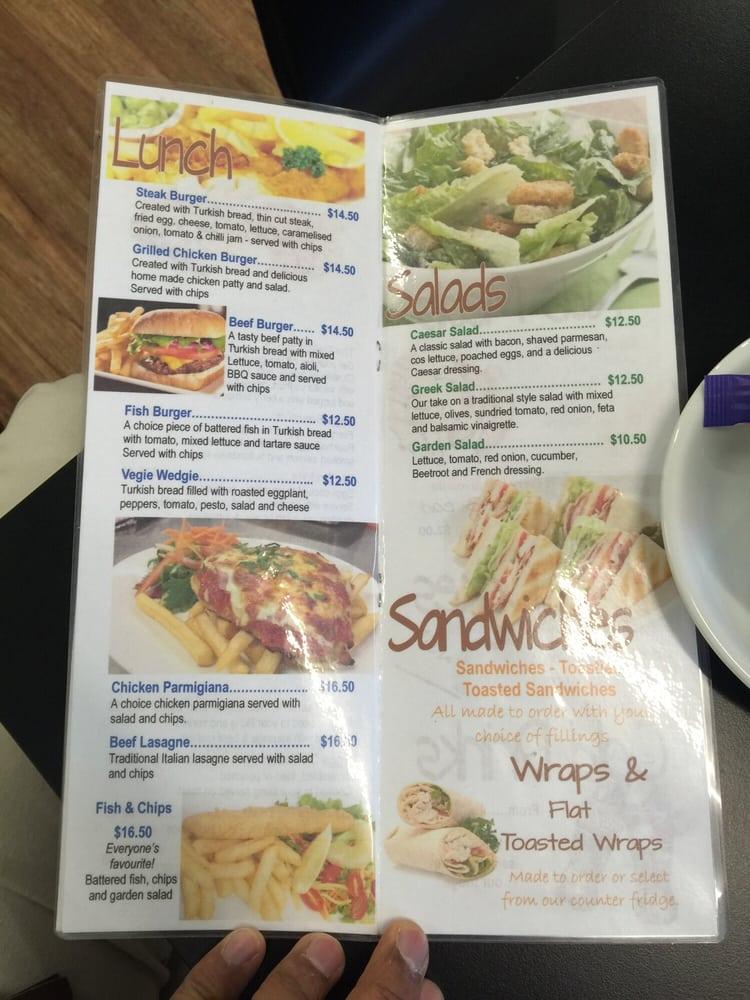Menu at The Daily Grind restaurant, Katanning