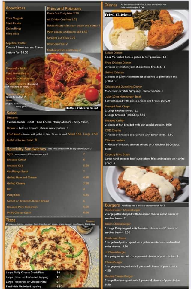 Menu at Bonnie Cafe, Nashville