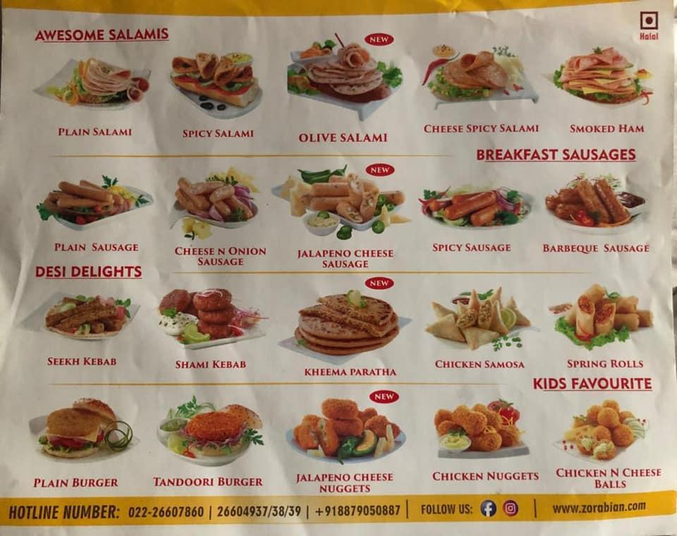 Menu at Café 792, Mumbai