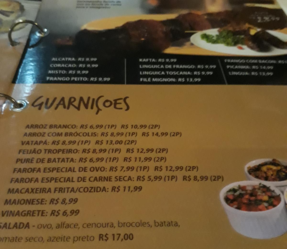 Menu at Confraria do Espeto Vieiralves pub & bar, Manaus, R. Rio Eiru
