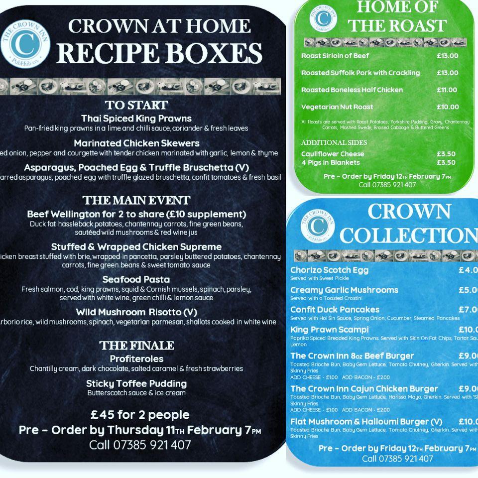 Menu at The Crown @ Elsenham pub & bar, Elsenham
