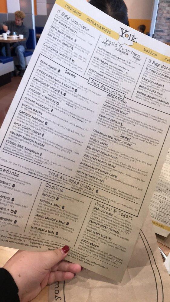 Menu at Yolk - Wicker Park restaurant, Chicago, W Division St #300