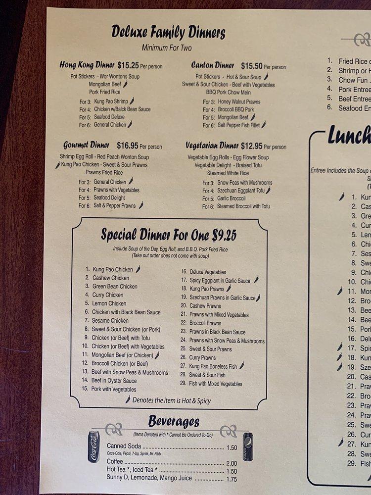 Menu at Chef Chen's Chinese Restaurant, Vacaville