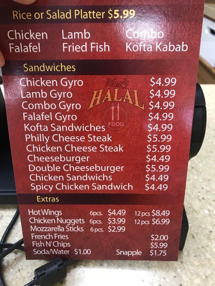 Menu at Naz's Halal Food - Levittown restaurant, Levittown