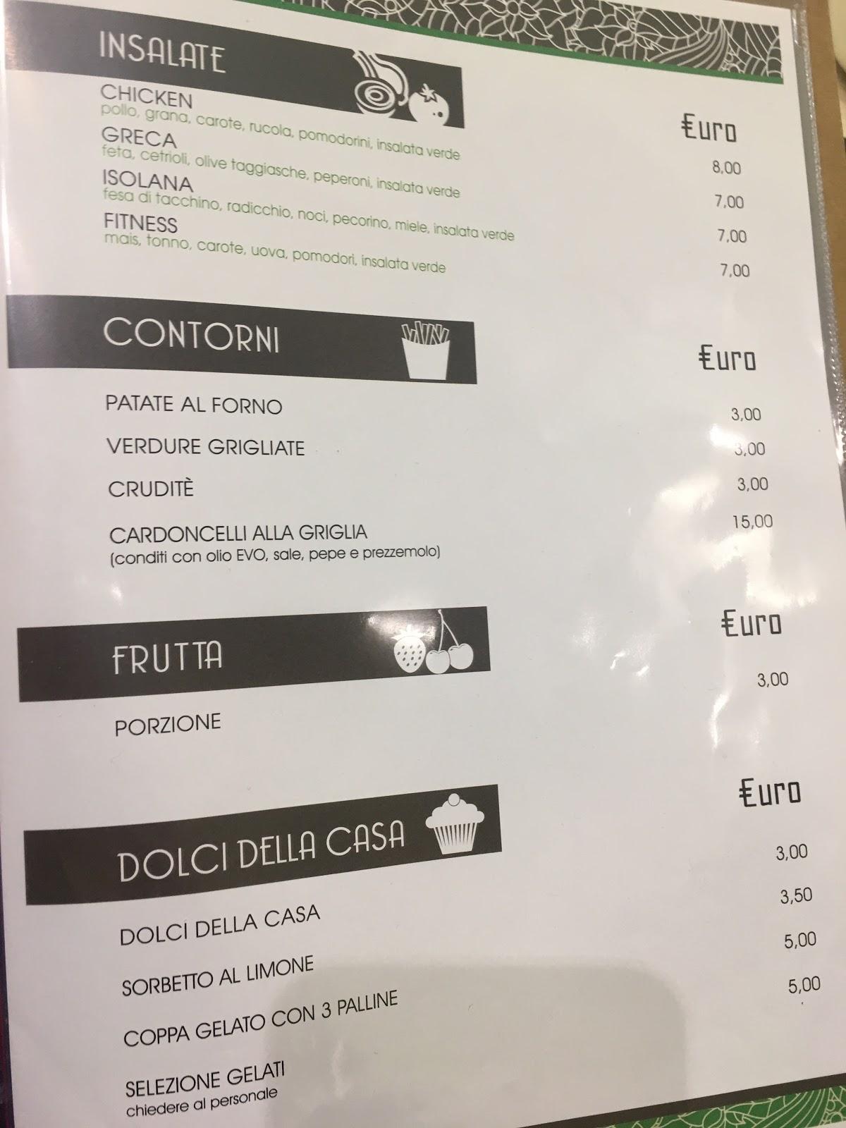 Menu at Pizzeria "Da Luigi", Bari, Via Dante Alighieri
