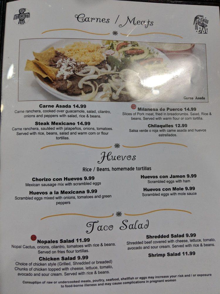 Menu at Taqueria Juquilita restaurant, Chehalis