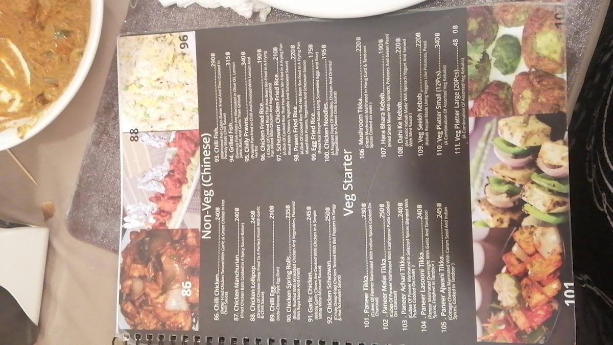 Menu at Karma restaurant, Pattaya City