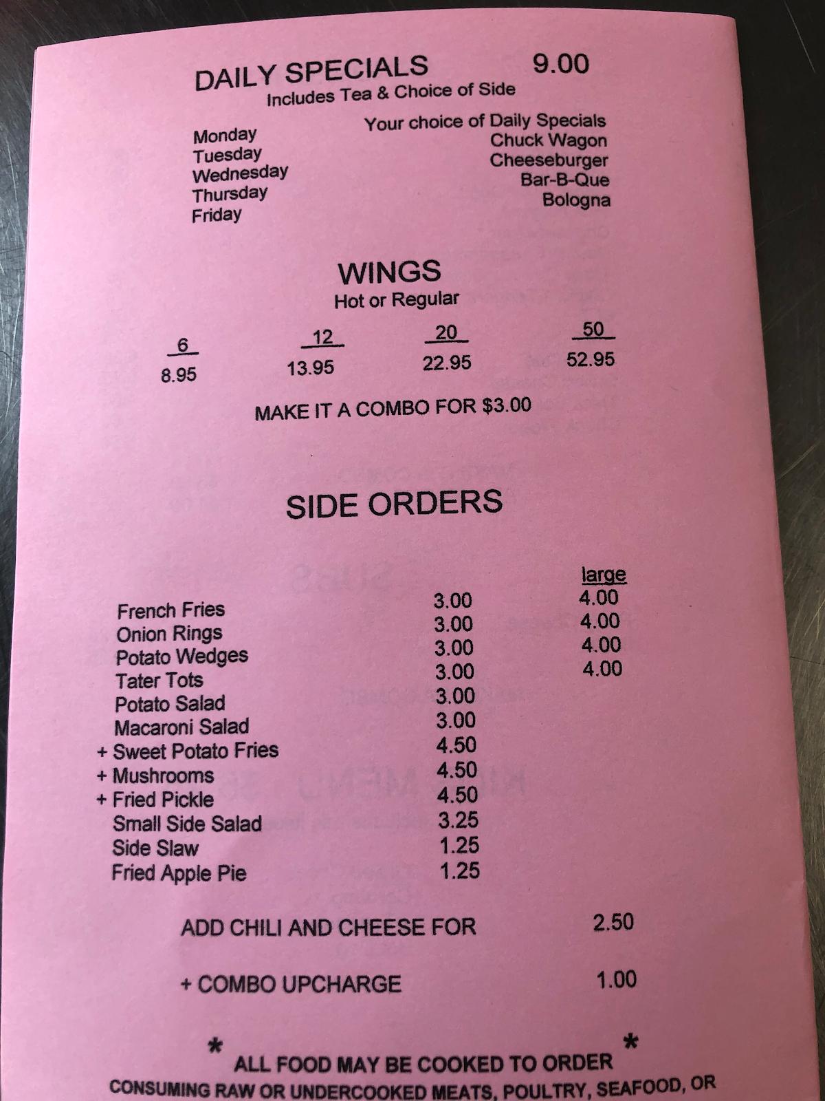 Menu at Dixie Grill & Grocery restaurant, Charlotte