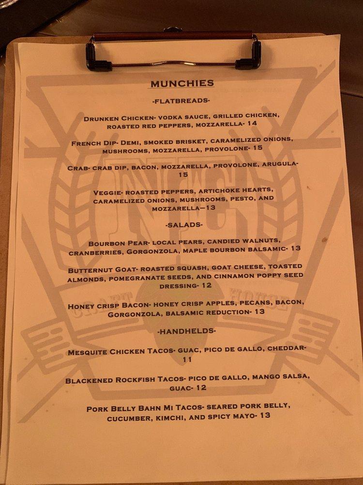 Menu at Notch Eight Craft House pub & bar, Jim Thorpe