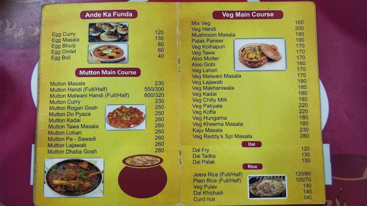 Menu at Reddy's Biryani Zone, Pune, S