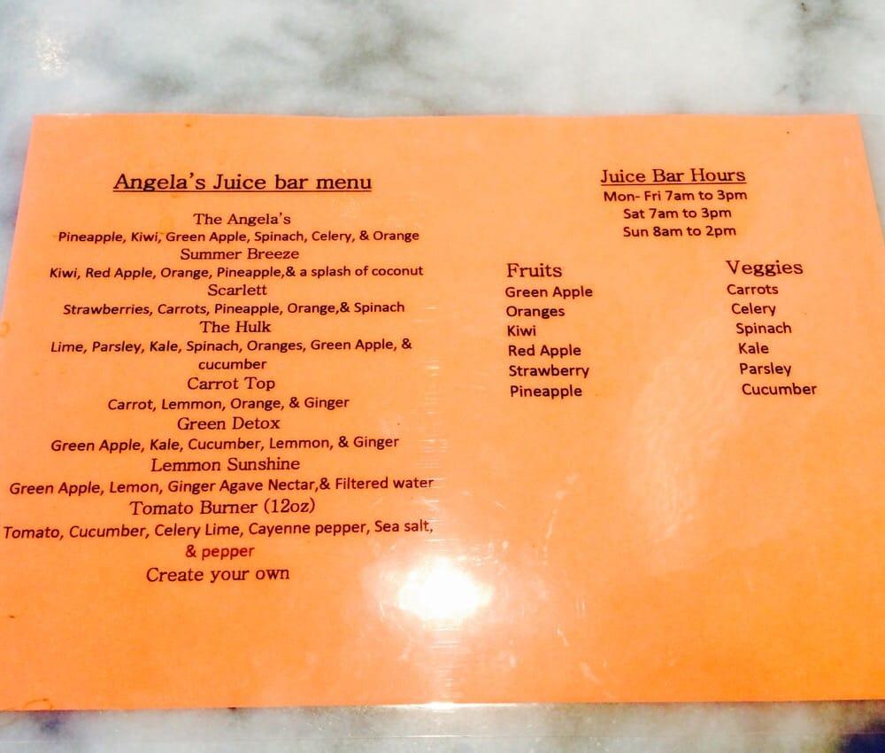 Menu at Angela's Cafe, Dallas, Inwood Rd #121