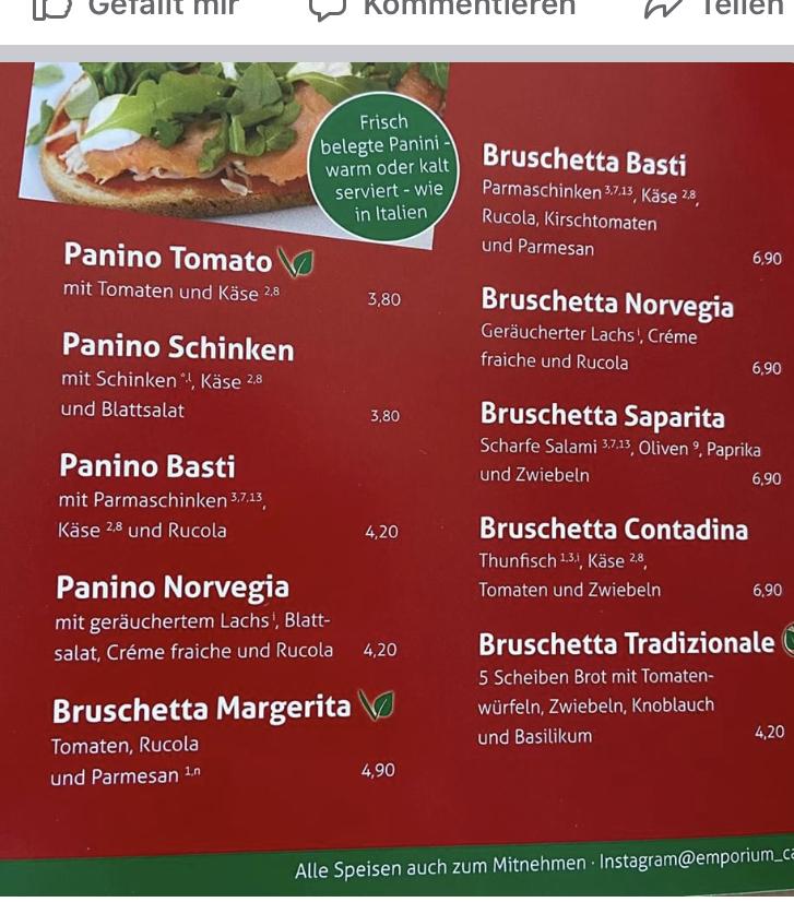 Menu at Café First Floor cafe, Deggendorf
