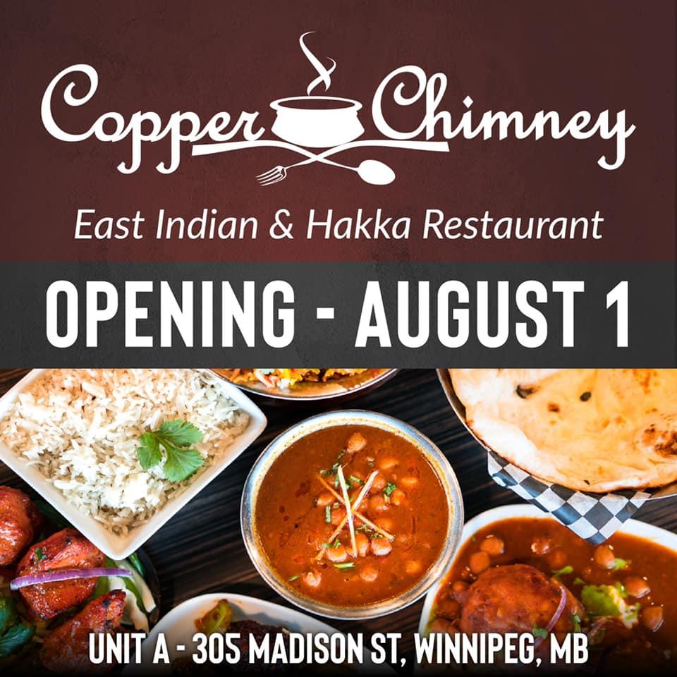Menu at Copper Chimney restaurant, Winnipeg, 305 Madison St