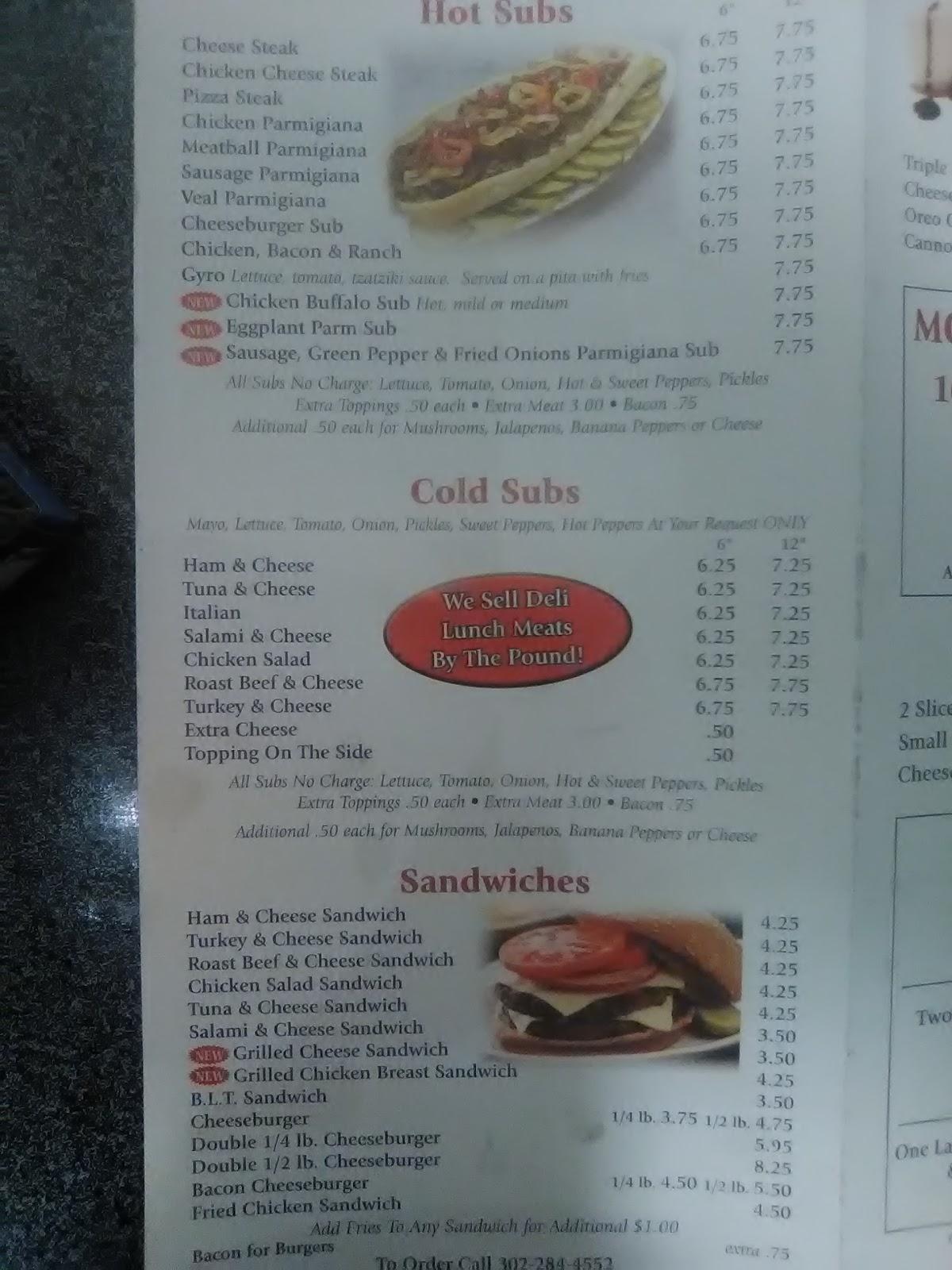 Menu at Felton Pizza pizzeria, Felton