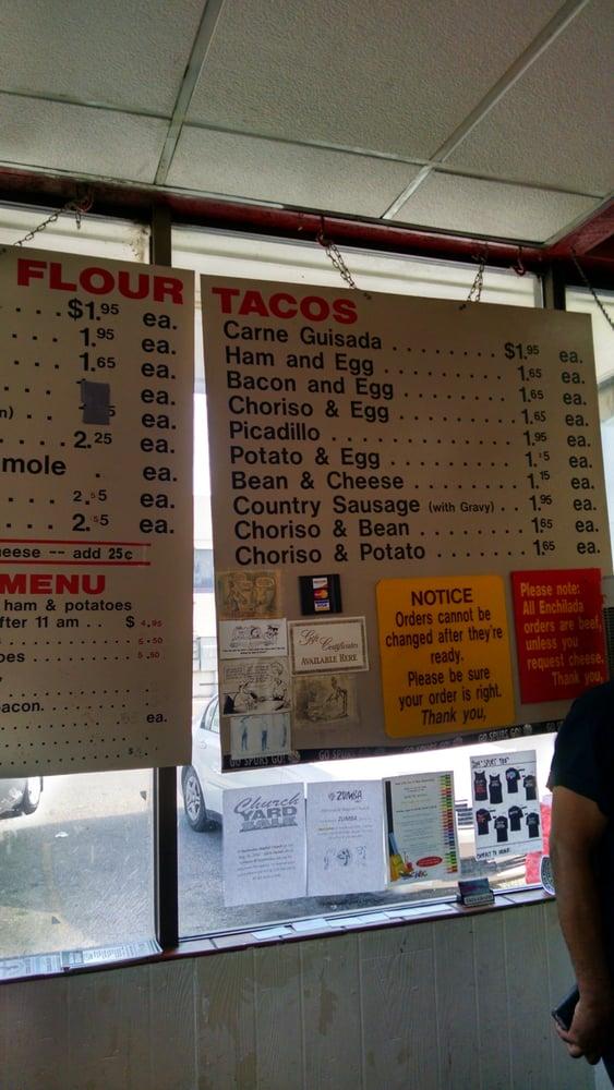 Menu at Little Fish Factory restaurant, San Antonio