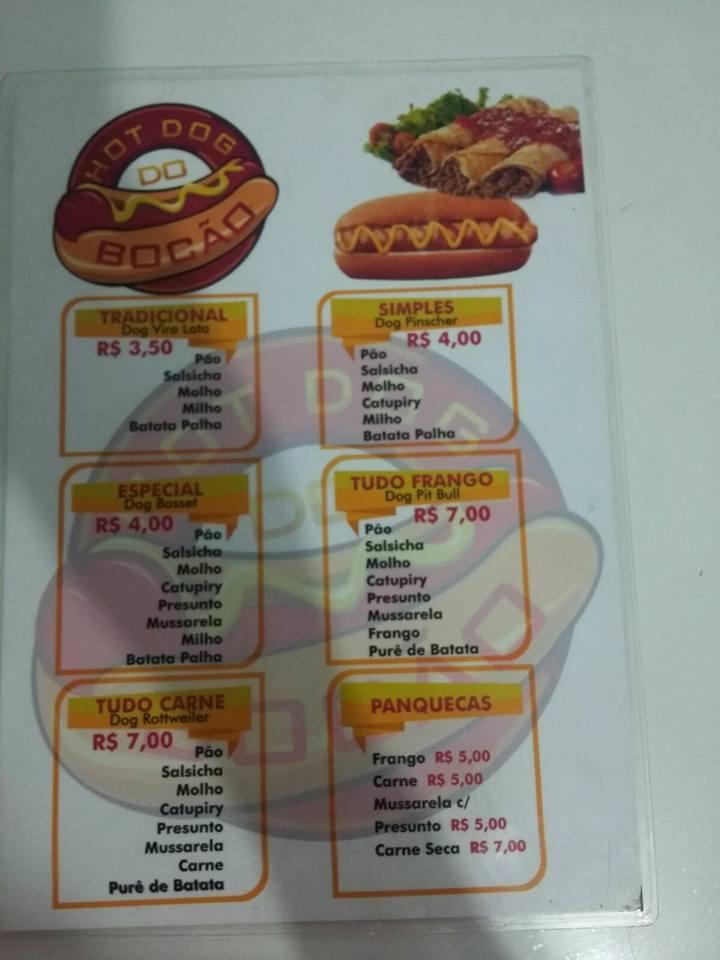 Menu em Hot dog do bocao cafeteria, Goiânia