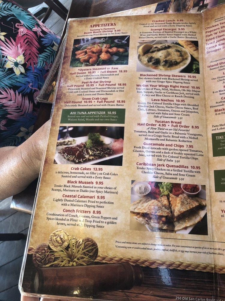 Menu at The Yucatan Beach Stand pub & bar, Fort Myers Beach