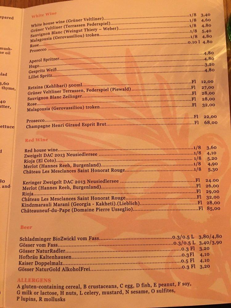 Speisekarte von LETO Restaurant Bar, Wien
