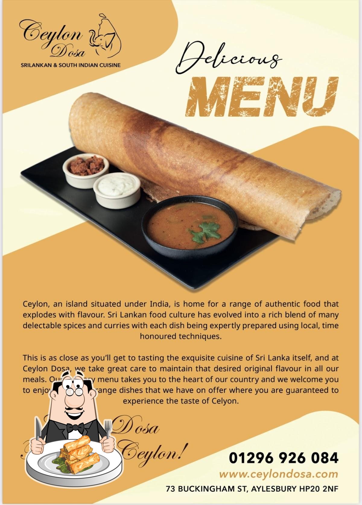 Ceylon Dosa, Sri Lankan Restaurant in Aylesbury - Restaurant menu and ...