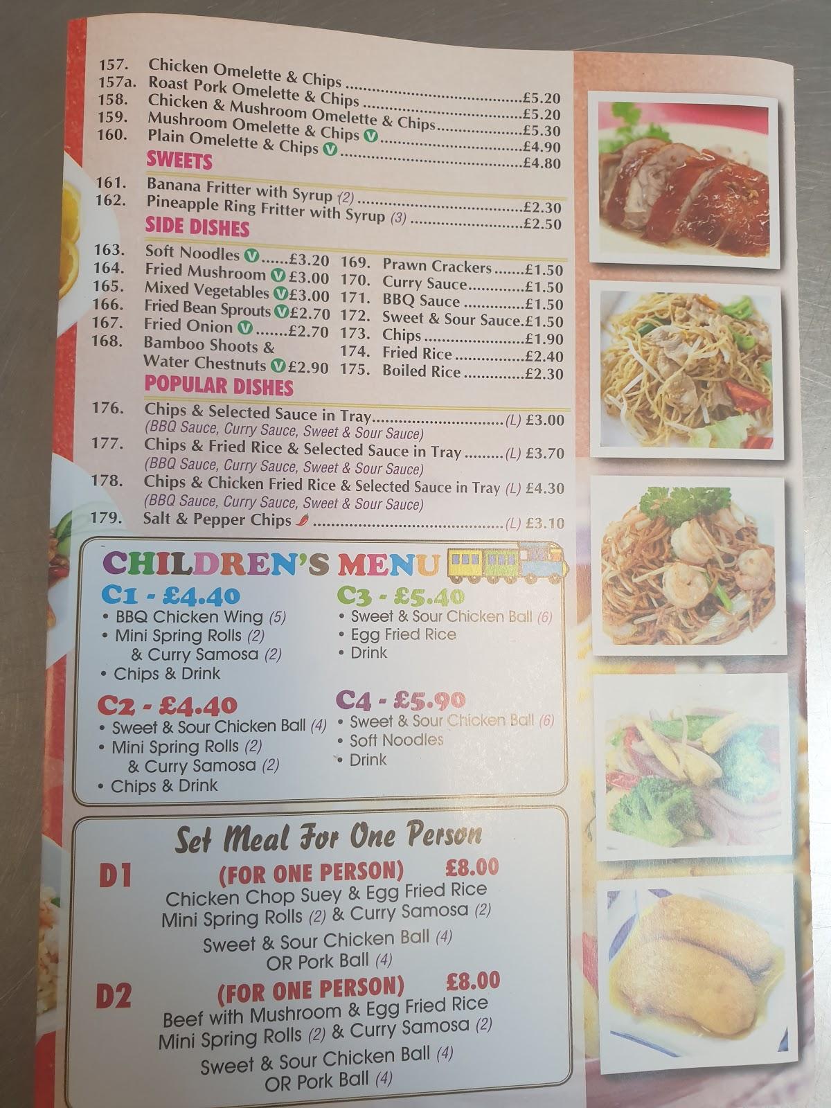 Menu at Eastern Chef restaurant, Coventry