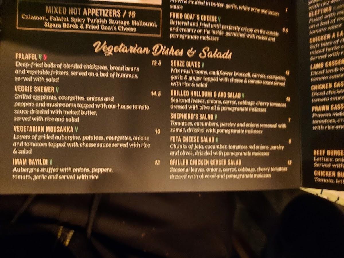 Menu at Tunch Kitchen restaurant, Hornchurch