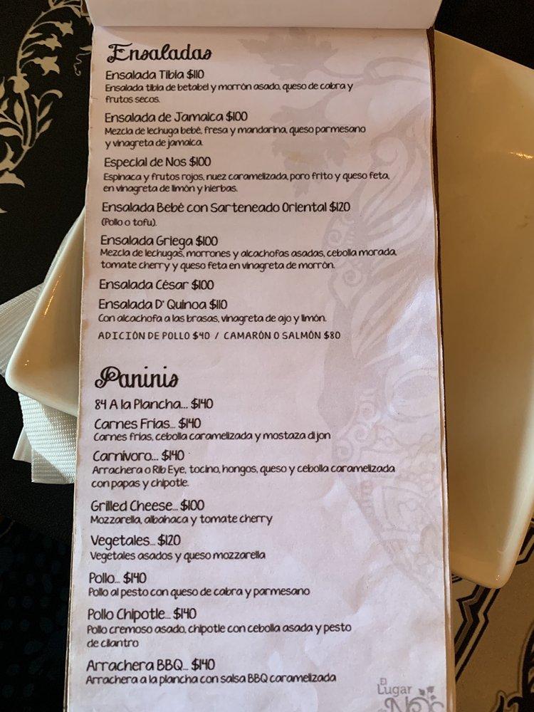 Menu at El Lugar De Nos Restaurante, Tecate