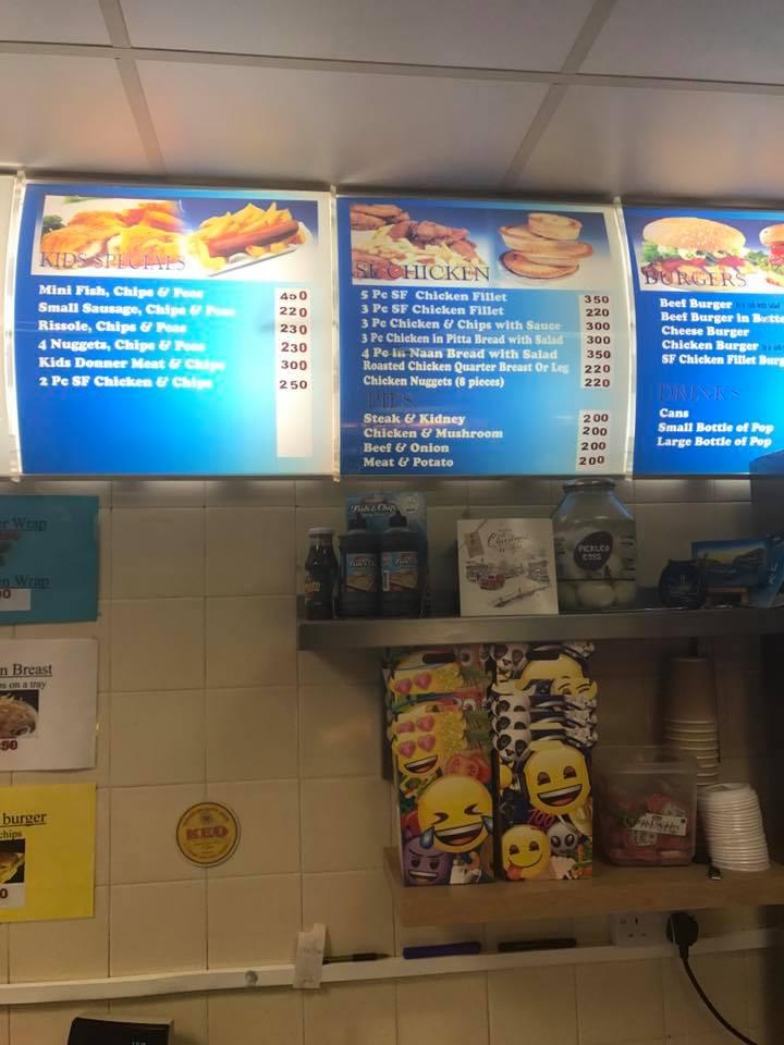 Carta de Butlers Fish Bar, Sheffield