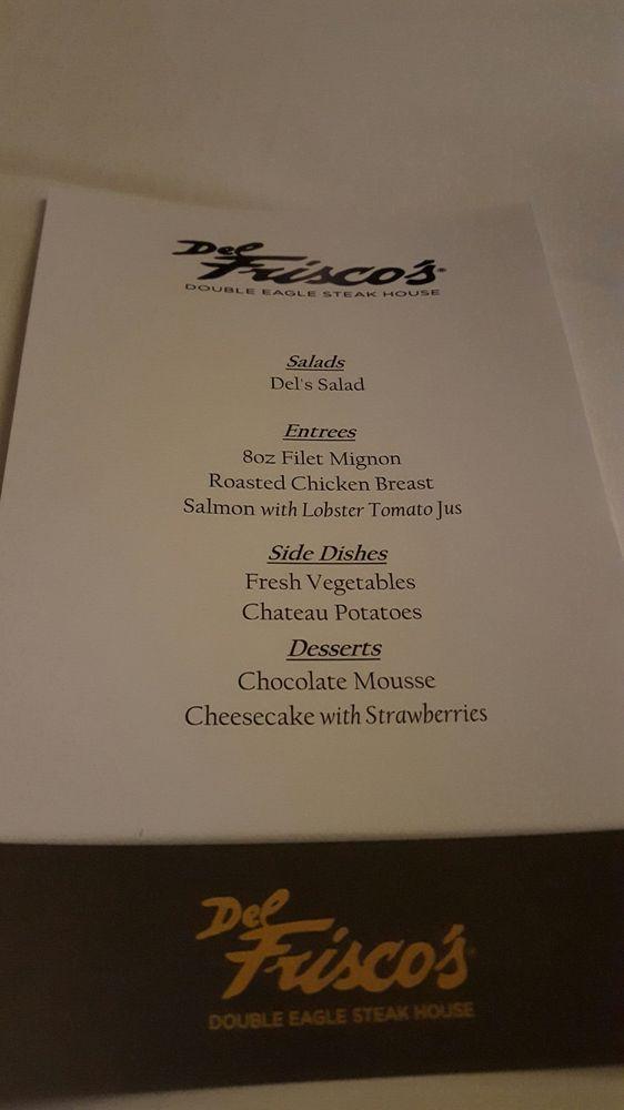 Menu at Del Frisco's Double Eagle Steakhouse, Las Vegas