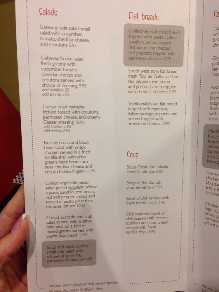Menu at Gateway Bar and Grill, Cleveland