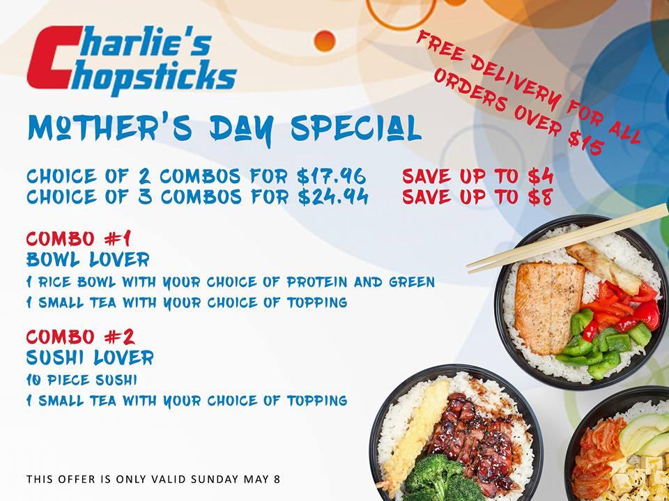 Menu at Charlie's Chopsticks Welland restaurant, Welland