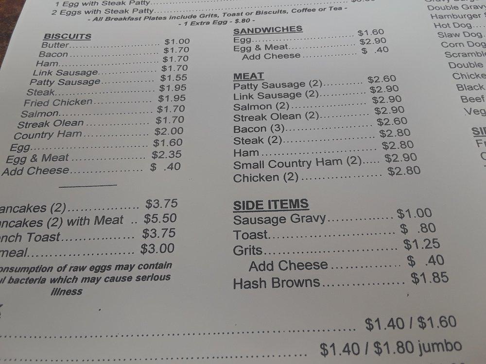 Menu at Johnny V's Restaurant, Macon, Columbus Rd # 1
