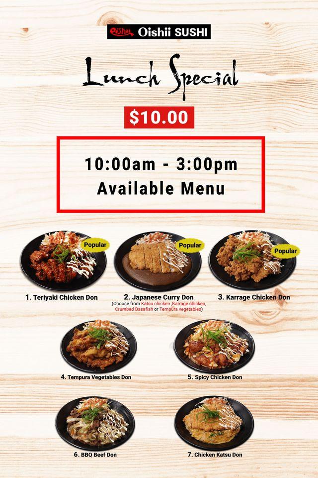 Menu at Oishii Oishii Sushi and Japanese Food restaurant, Woolloongabba ...