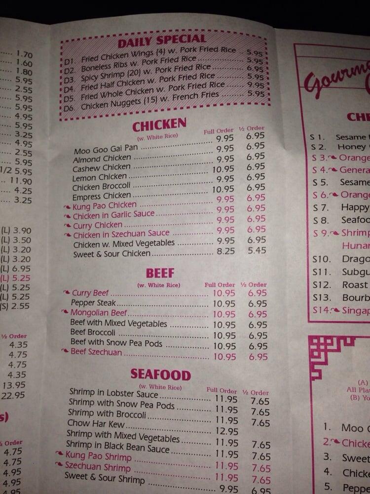 Menu at Cheng's Chinese Restaurant, Orlando, S Semoran Blvd