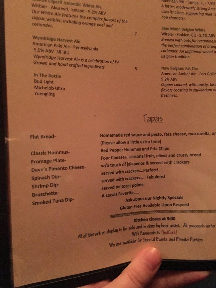 Menu at Le Bouchon pub & bar, Daphne